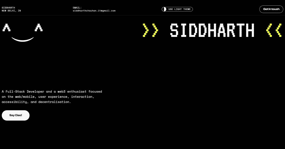 Siddharth - Web3 Developer